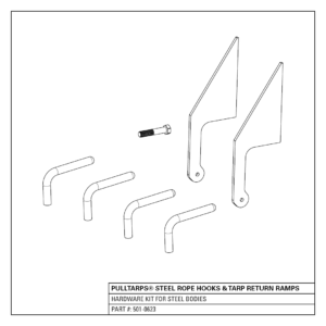 Steel Rope Storage Hooks, Tarp Return Ramp Kit - Pulltarps