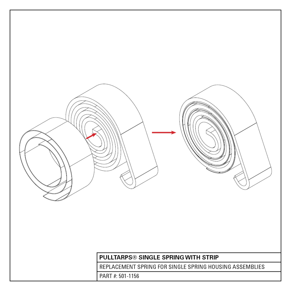 Single Spring With Strip, Replacement Spring for Single Arm Kits