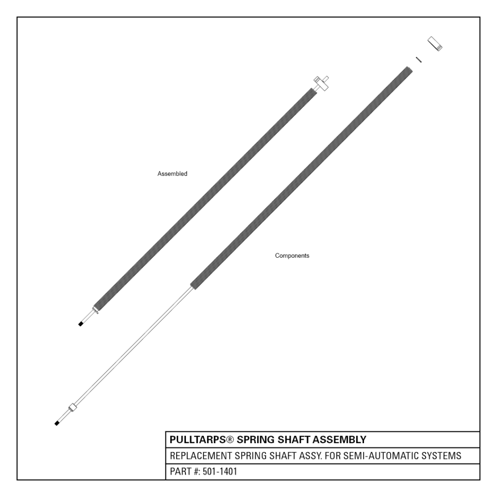 Spring Shaft Assembly, Replacement Spring Shaft - PullTarps