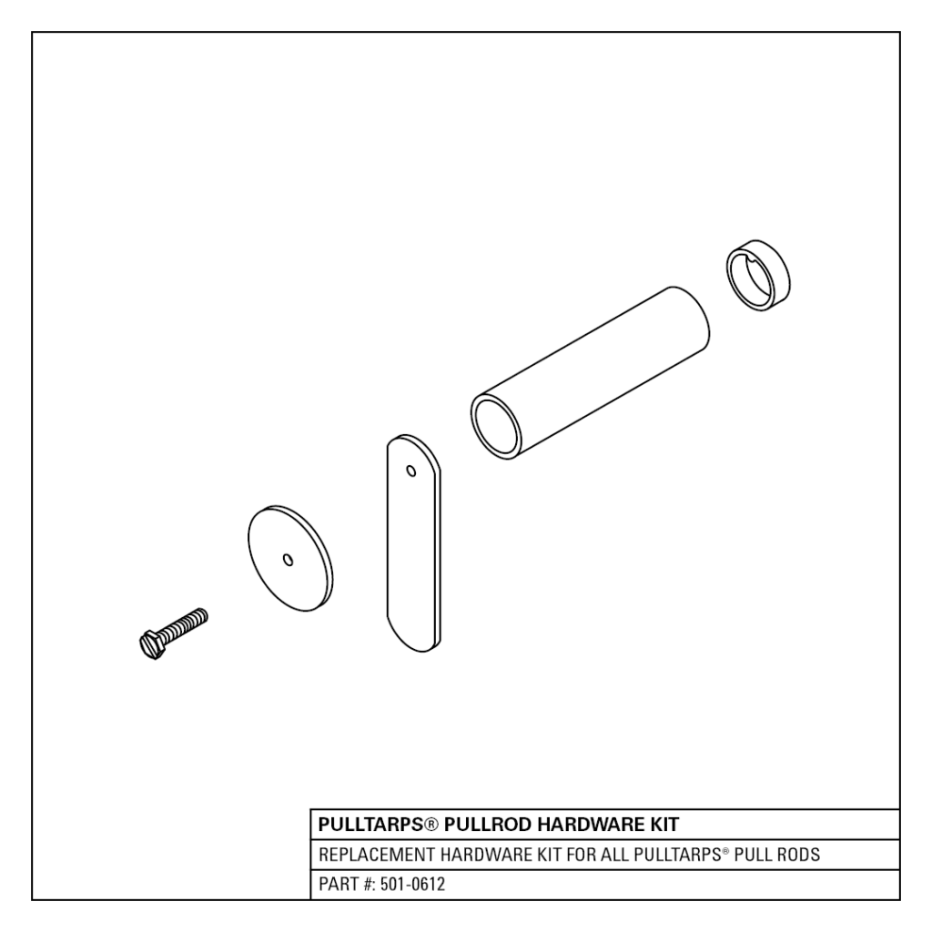 Replacement Pulling Rod, Pull Rod Hardware Kit